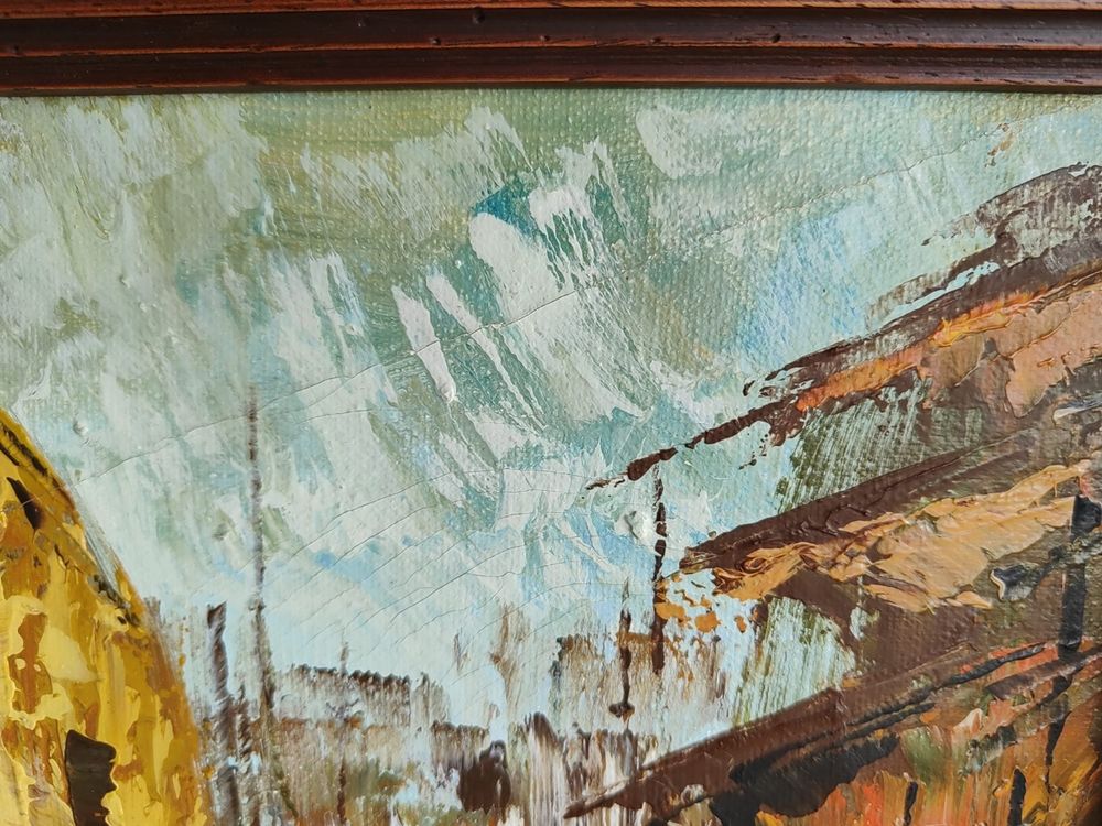 Petit tableau orientaliste rue animée XXe hst peinture nord (Gebraucht) in Tramelan für CHF 50 ...