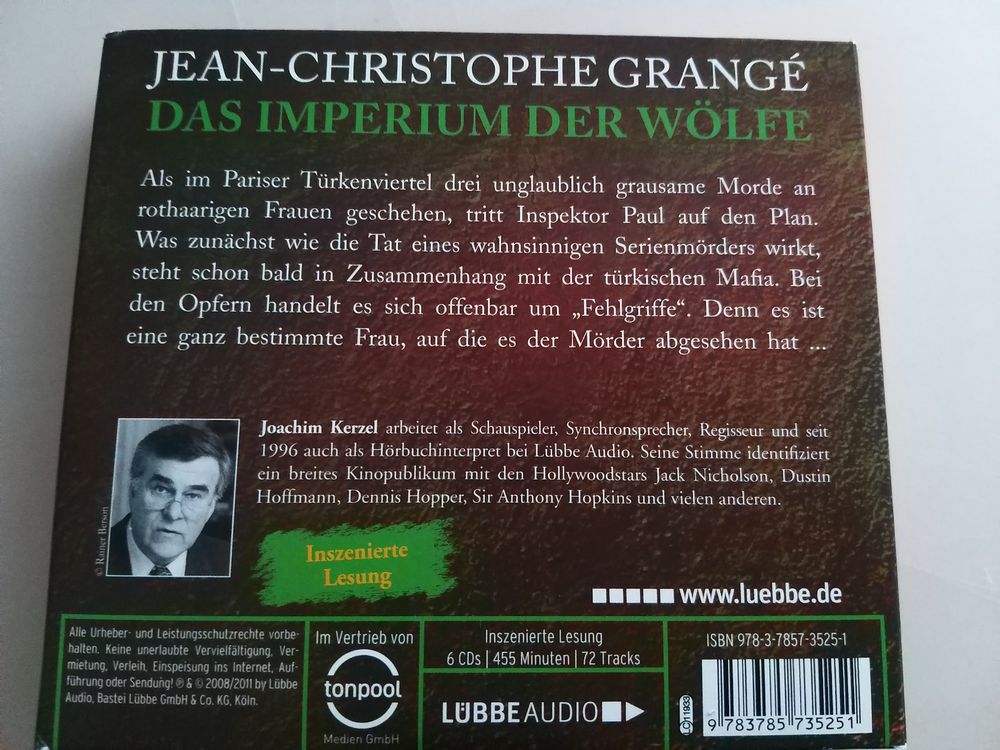 Das Imperium der Wölfe / Jean - Christophe Grange | Kaufen auf Ricardo