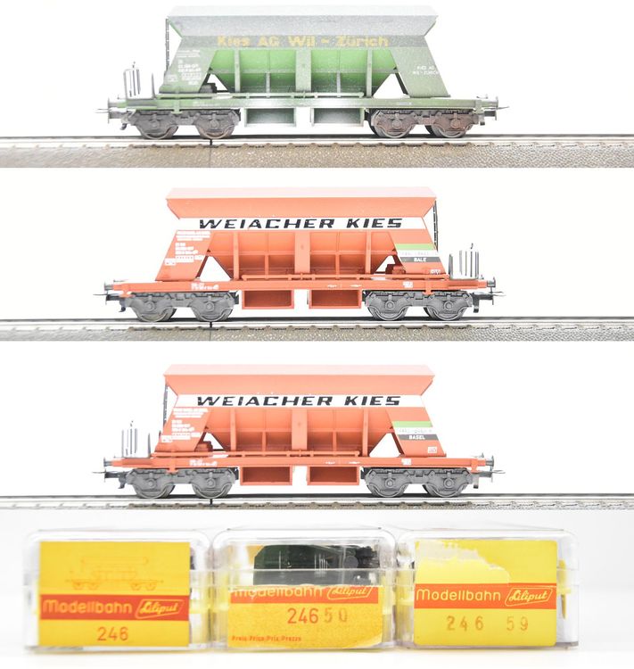 3x Liliput Kieswagen SBB Spur H0 GS mit OVP | Kaufen auf Ricardo