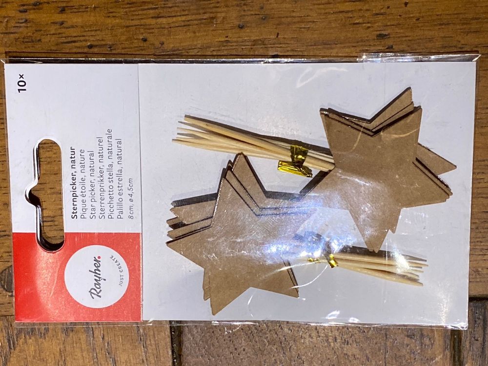 Sternpicker natur pique etoile 8cm 4,5cm | Kaufen auf Ricardo
