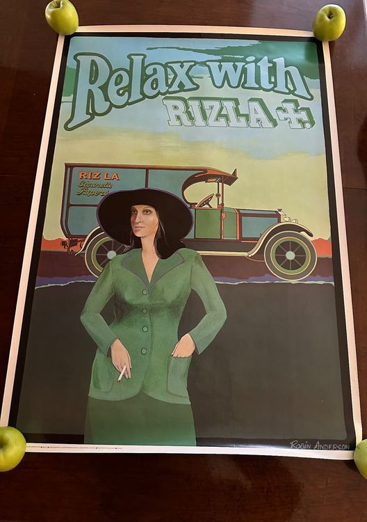Poster Rizla Plakat Robin Anderson 70er Vintage ab 1-fr. (Gebraucht) in ...
