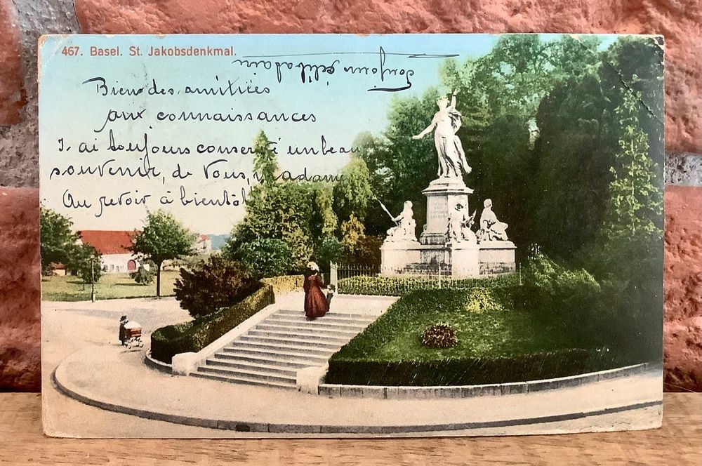 1908 - Antike AK - Basel St. Jakobsdenkmal | Kaufen auf Ricardo