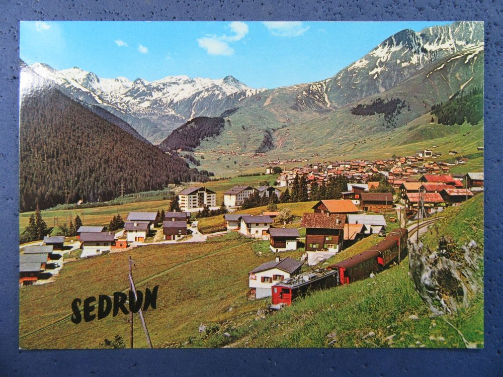 AK SEDRUN GR BUGNEI RUERAS PIZ BADUS FO-BAHN ZUG | Kaufen auf Ricardo