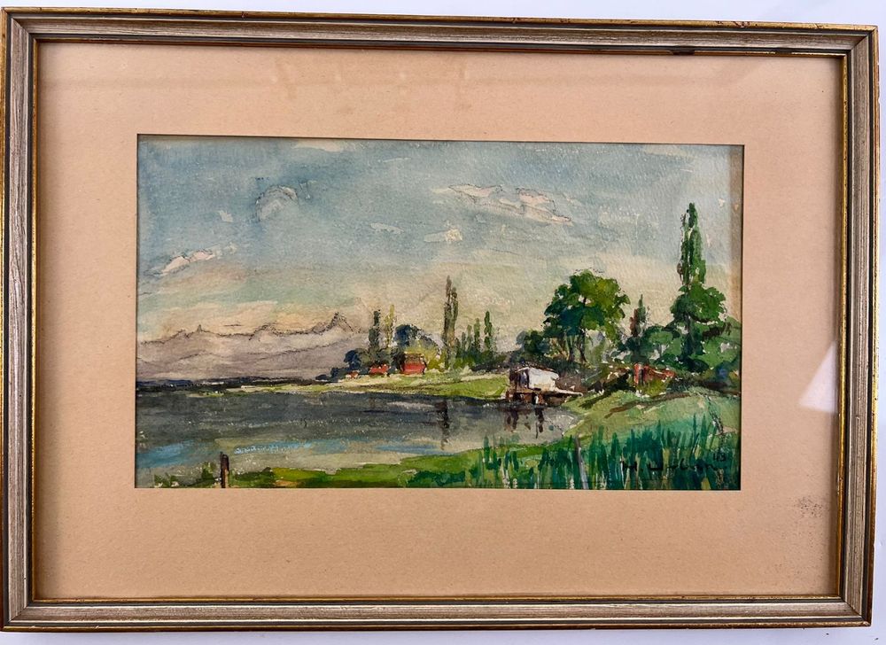 Antike Landschafts Aquarell signiert. (Gebraucht) in Neuhausen am Rheinfall für CHF 10 – mit ...