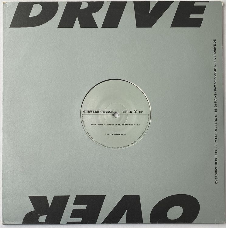 Ohrwerk Orange, Werk 1 EP (Techno, Minimal) (Gebraucht) in Flums für ...