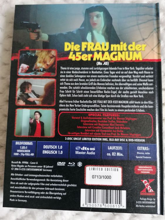Die Frau mit der 45er Magnum - Mediabook - Blu-ray + DVD | Kaufen auf Ricardo
