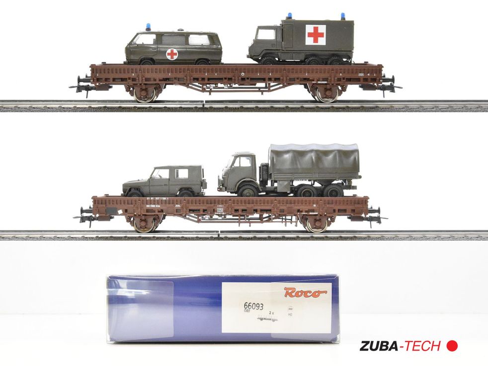 Roco Flachwagen-Set mit Beladung der DB H0 GS mit OVP (Gebraucht) in St. Gallen für CHF 62 – mit ...
