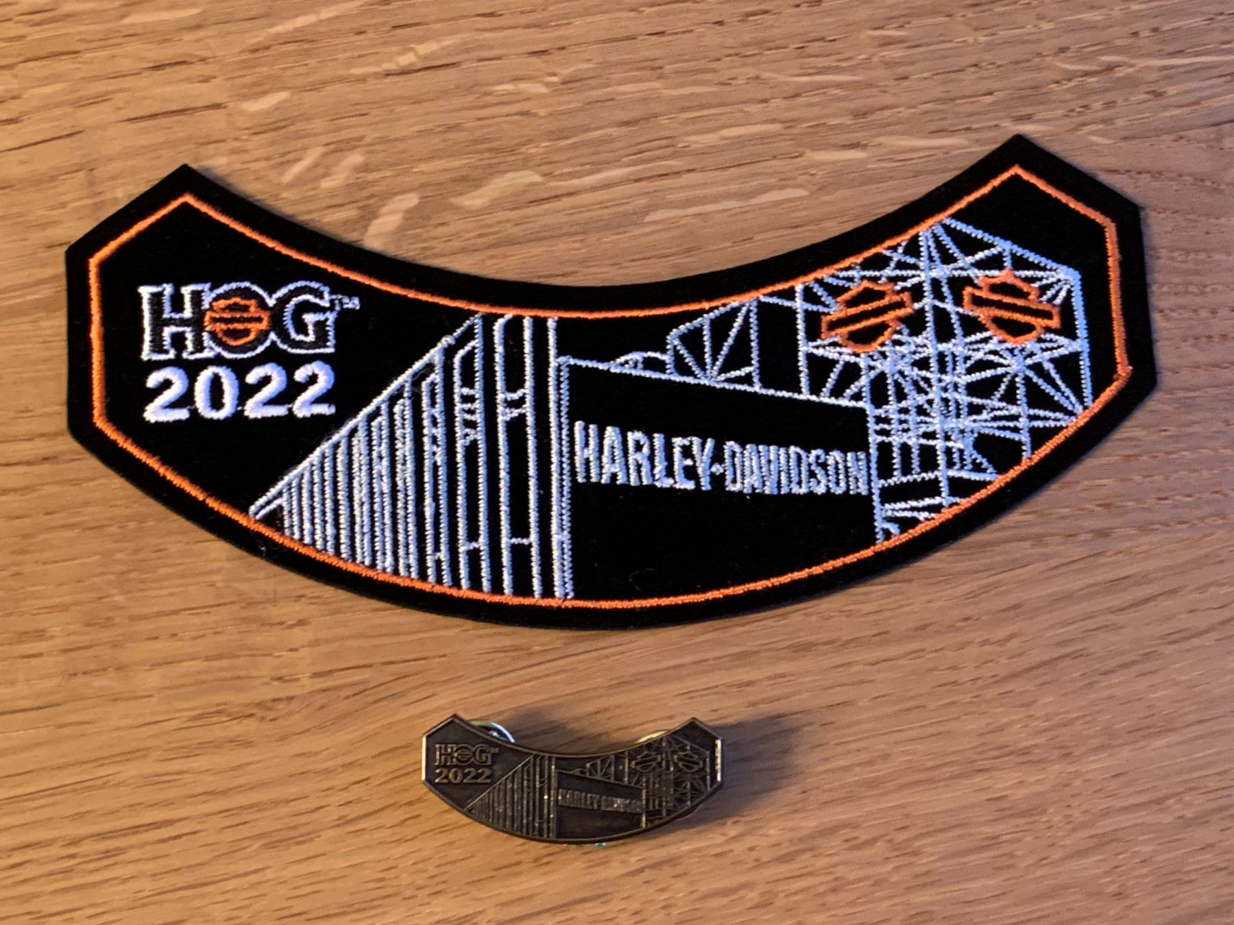 Harley Owners Group 2022 Patch und Pin, Top Zustand (Neu und ...