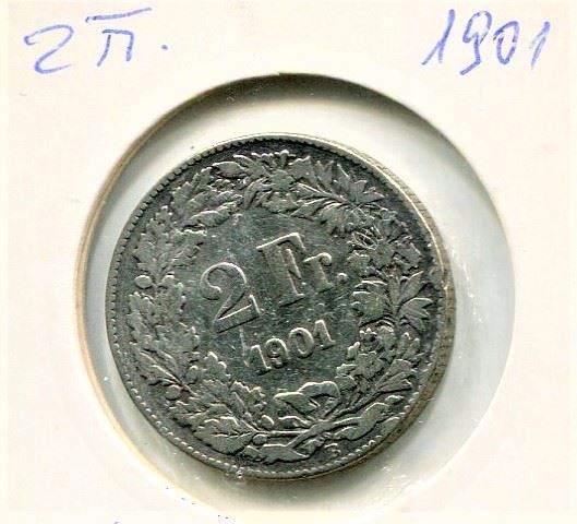 2 Franken Silbermünze 1901 B | Kaufen auf Ricardo