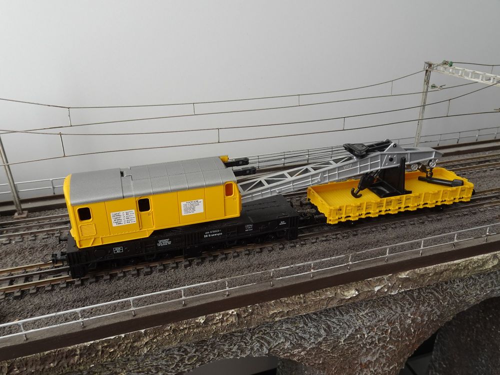 Roco 46331 - Kranwagen mit Schutzwagen der DB | Comprare su Ricardo