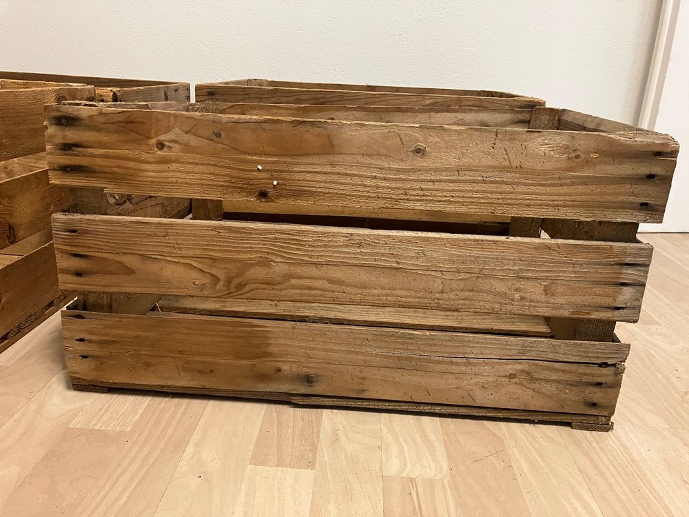 4 Stk. Holzkisten Holzharasse Holz Kiste Harasse Garten Obst | Kaufen auf Ricardo