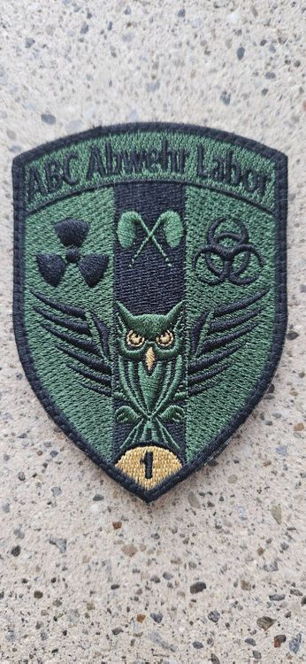 Spez. Badge ABC Abwehr Labor 1 Gold mit klett *** (Neu (gemäss ...