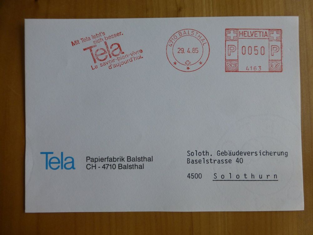 Balsthal, Papierfabrik Balsthal 1985 | Kaufen auf Ricardo