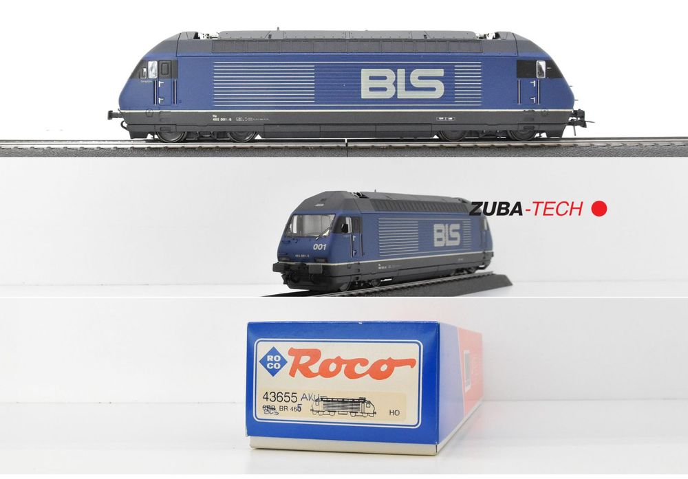 AKU/Roco 43655 E-Lok Re 465 BLS Simplon H0 GS Analog mit OVP (Gebraucht ...