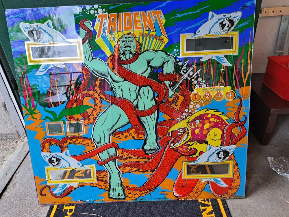Pinball Backglass TRIDENT by Stern (1979) | Kaufen auf Ricardo