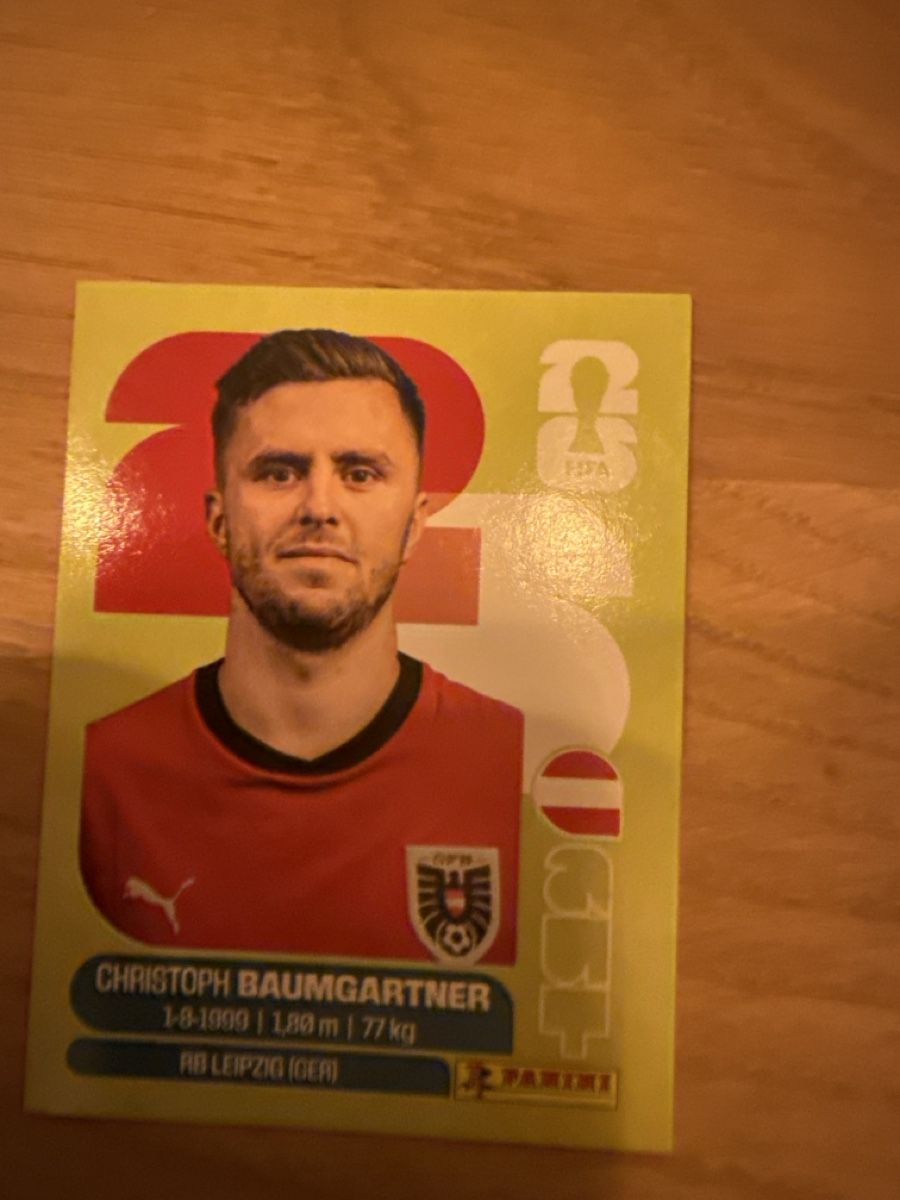 Christoph Baumgartner Fussballsticker Nr. 23 FIFA WM 2026 Un (Gebraucht ...