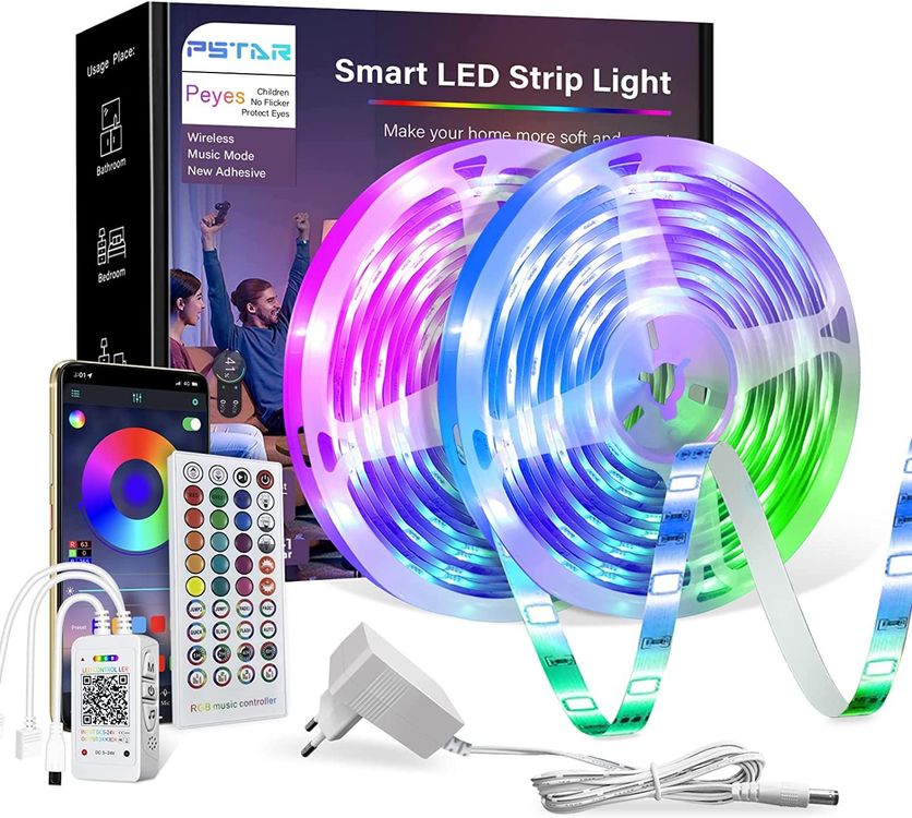 RGB LED Strip 20m Lichterkette LED Streifen Music Sync Timer | Kaufen ...