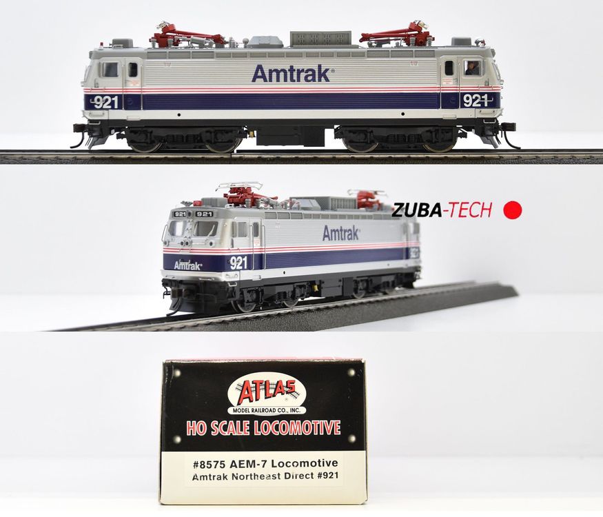 Atlas 8575 E-Lok AEM-7 Amtrak H0 GS Analog mit OVP (Gebraucht) in für ...