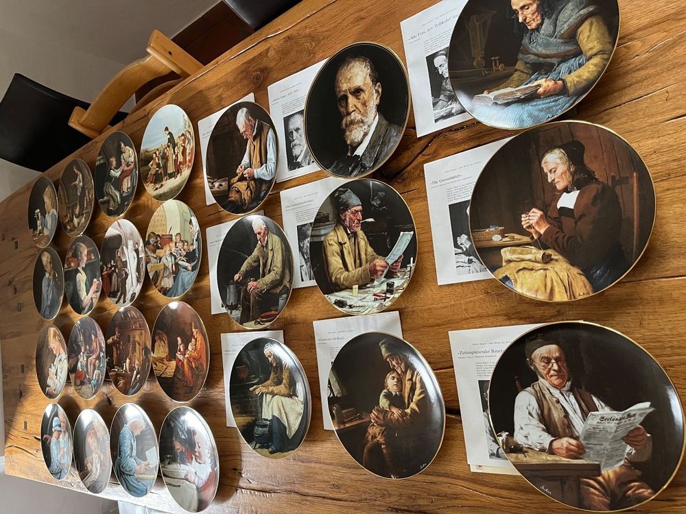 25 Albert Anker Sammelteller von Langenthal, neu (Neu und ...