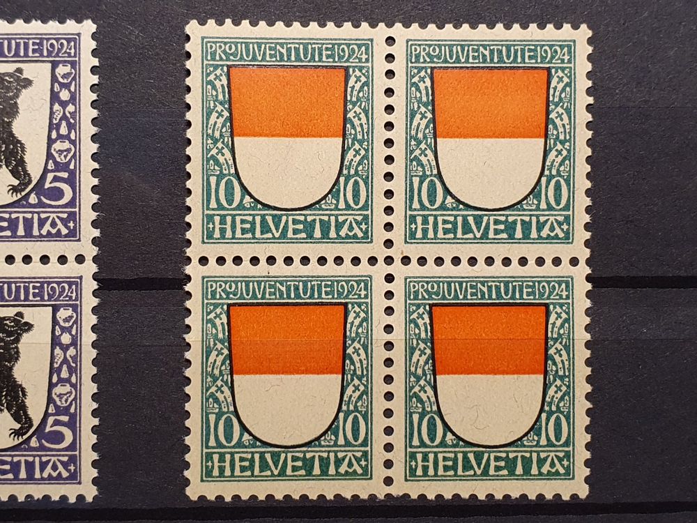 JUVENTUTE Serie 1924 Nr. J29 bis J32 4er Blocks postfrisch | Kaufen auf Ricardo