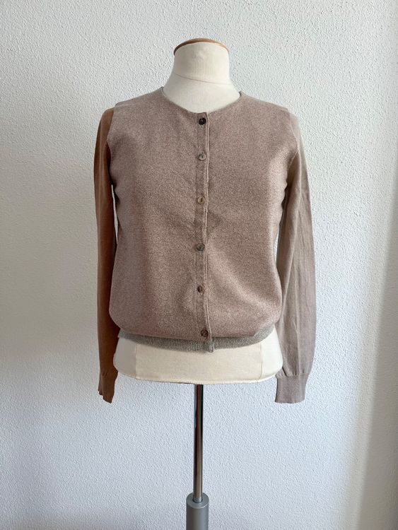 Just in Case: Cardigan Strickjacke Glitzergarn beige/braun S (Gebraucht ...
