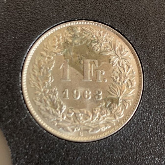 1963 Münze 1 Franken Silber (Gebraucht) in Eggersriet für CHF 2.4 – mit Lieferung auf Ricardo kaufen