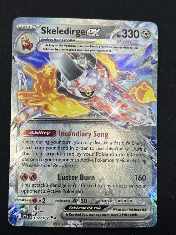 Skeledirge EX - Seltene Pokemon Karte - 137/182 Holo 🇺🇸 (Gebraucht) in ...