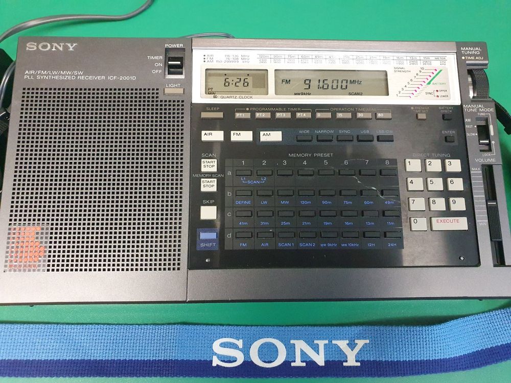 Sony ICF-2001D Weltempfänger AIR/AM/FM Radio MADE in JAPAN (Gebraucht ...