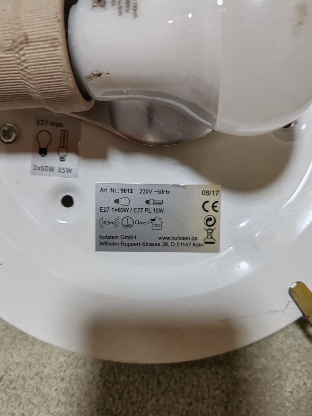 2x Deckenlampe, Hofstein GmbH, neuwertig, E27, Top! (Gebraucht) in ...