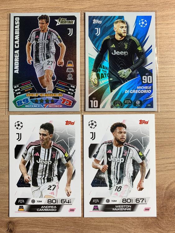 Soccer Juventus Turin Match Attax 25/26 Lot 4 Cards 🔥 (Usato) a Netstal ...