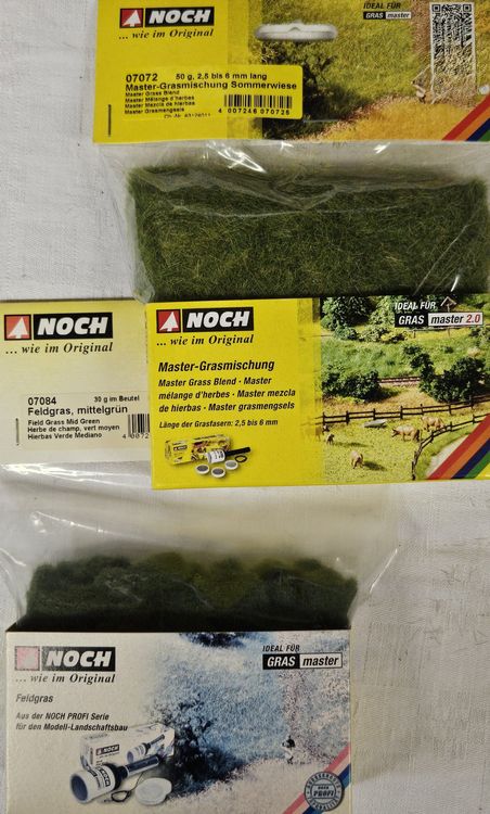 Noch 7072 + Noch 7084 Sommerwiese und Feldgras mittelgrün (Neu und ...