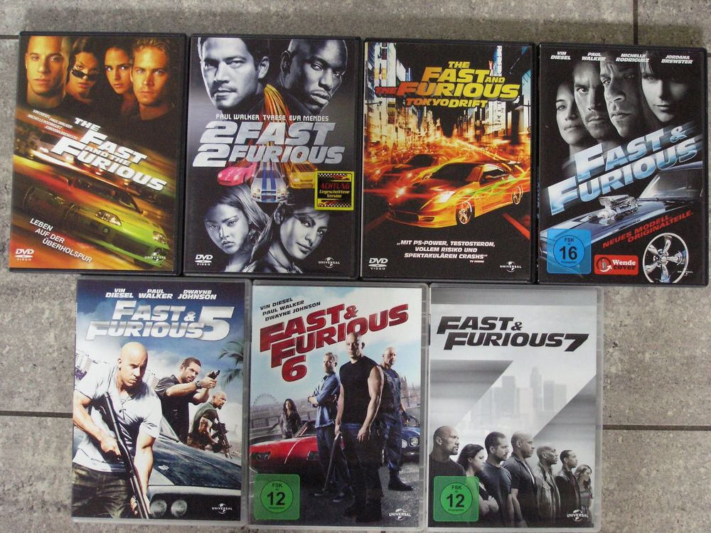 THE FAST AND THE FURIOUS DVD- SAMMLUNG 1 - 7 | Kaufen auf Ricardo