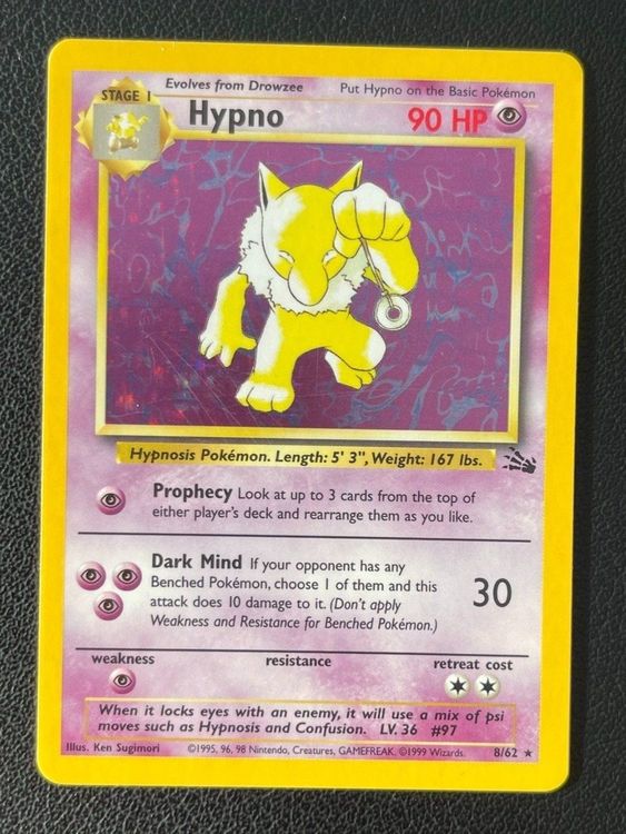 Hypno 8/62 Holo Rare Pokémon Fossil | Kaufen auf Ricardo