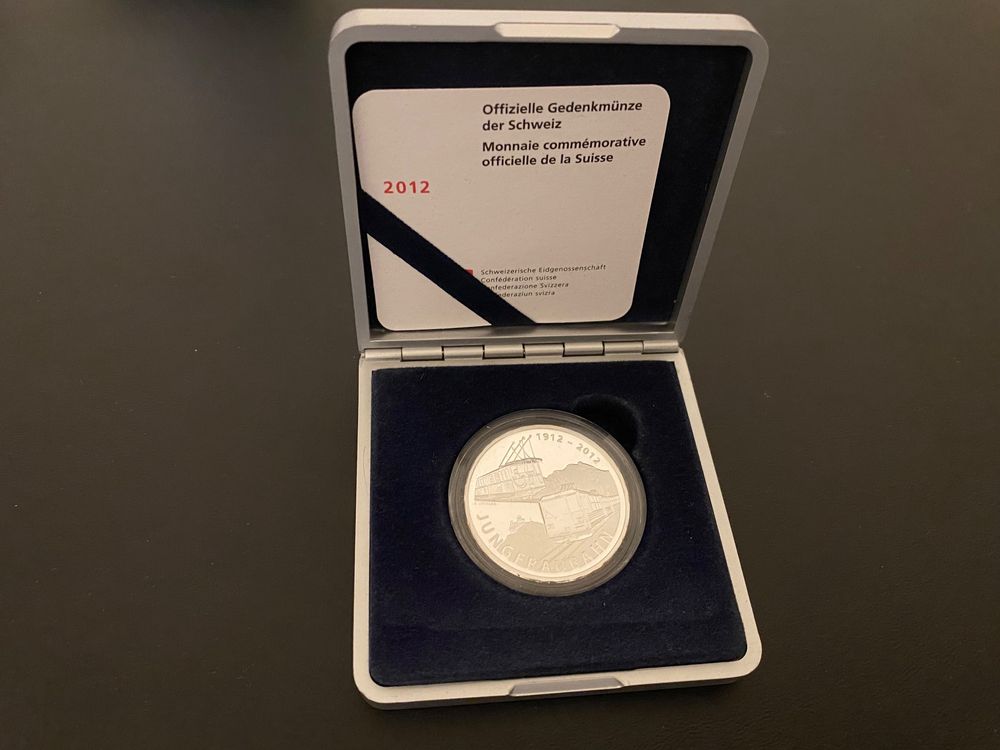 20 Franken Gedenkmünze Silber Jungfraubahn PP 2012 | Kaufen auf Ricardo
