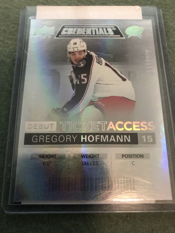 Gregory Hofmann EVZ NHL Lugano HCD Hockey Card limitiert (Gebraucht) in ...