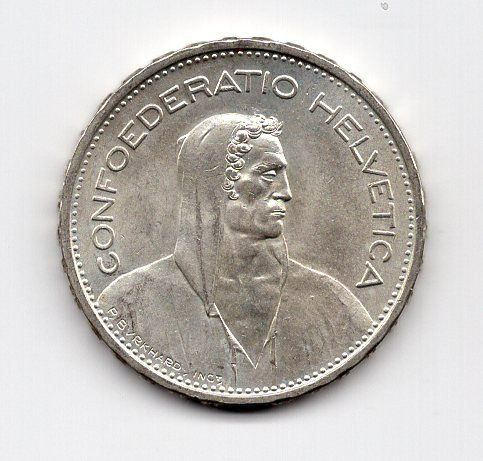 (2693) CH, 5 Franken 1933, Tell, top stgl (Gebraucht) in Rüthi ...