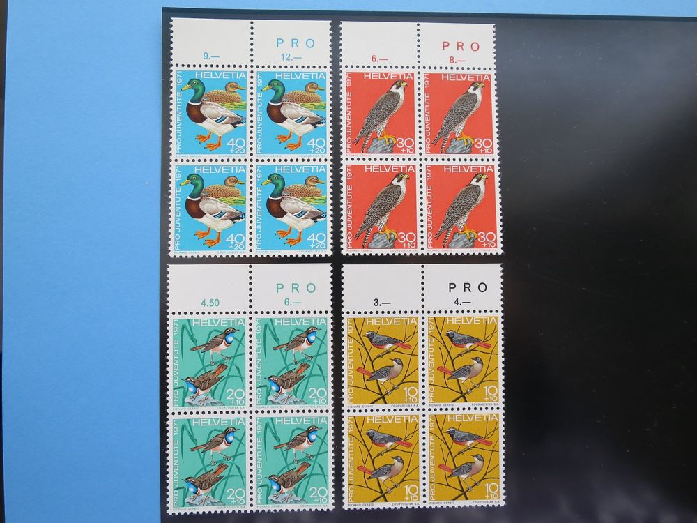 PJ 1971 - Satz - postfrisch ** - EINHEIMI. VÖGEL - CHF 12.00 (Neu und ...