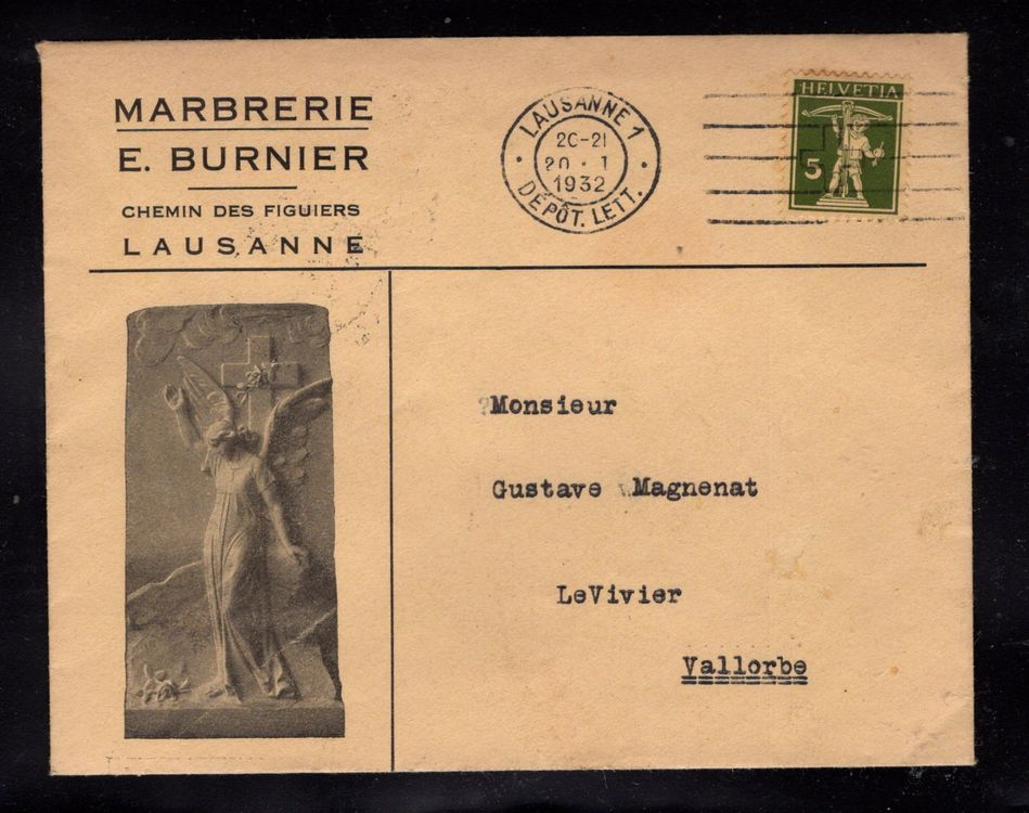 R1015 / Lettre à entête privée Marbrerie BURNIER | Kaufen auf Ricardo