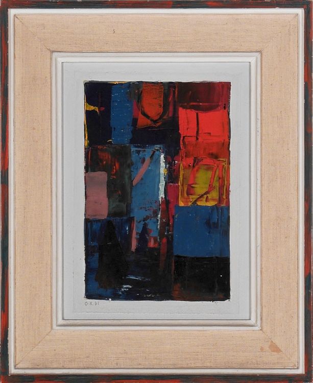 OTTO KLEIN (1906-1994); Mischtechnik auf Malplatte (Gebraucht) in Basel ...