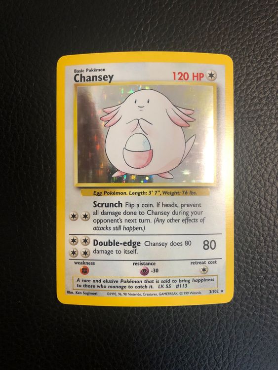 Pokemon Base Set - Chansey Holo 3/102 NM-M Ab 1 | Kaufen auf Ricardo