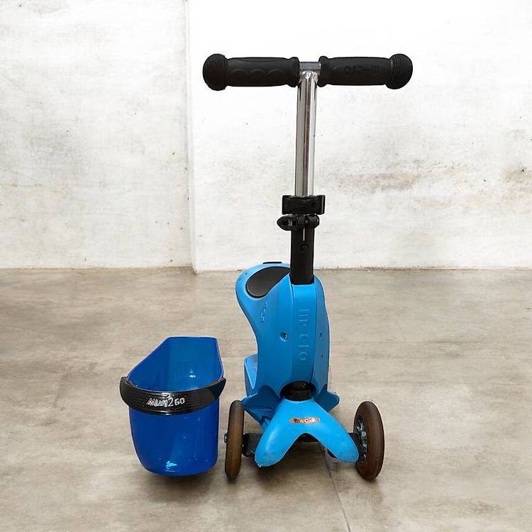 Micro Kinder Scooter mit Sitz & Ablage ? Blau ? Top Zustand (Gebraucht ...