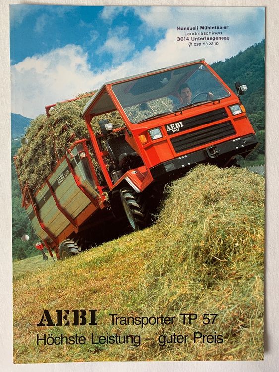 Aebi Transporter TP 57 Prospekt, Oldtimer (Gebraucht) in Lienz für CHF 30 – mit Lieferung auf ...