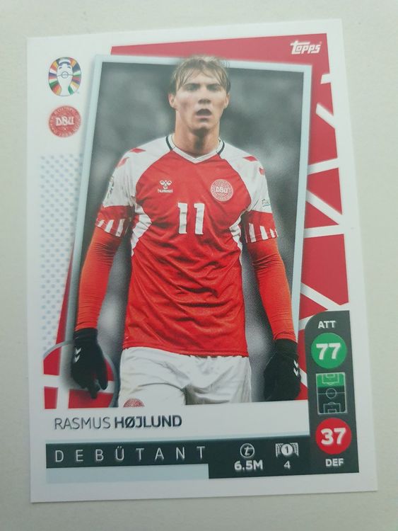 Euro 2024 Match attax Lidl Debütant Rasmus Hojlund | Kaufen auf Ricardo