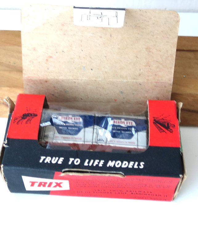 Trix Twin Railways P619 Flachwagen mit Container Birds Eye (Gebraucht ...