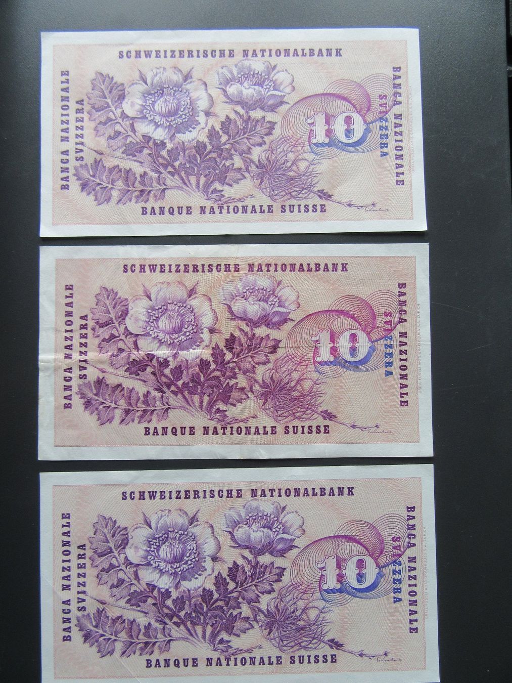 3 alte 10 Fr. Banknoten "Gottfried Keller" (Gebraucht) in Hombrechtikon ...