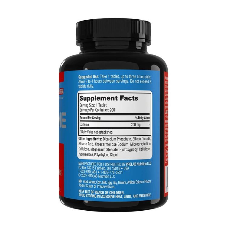 Koffein Tabletten Prolab 200 mg Energie Coffein Fokus Büro (Neu und ...