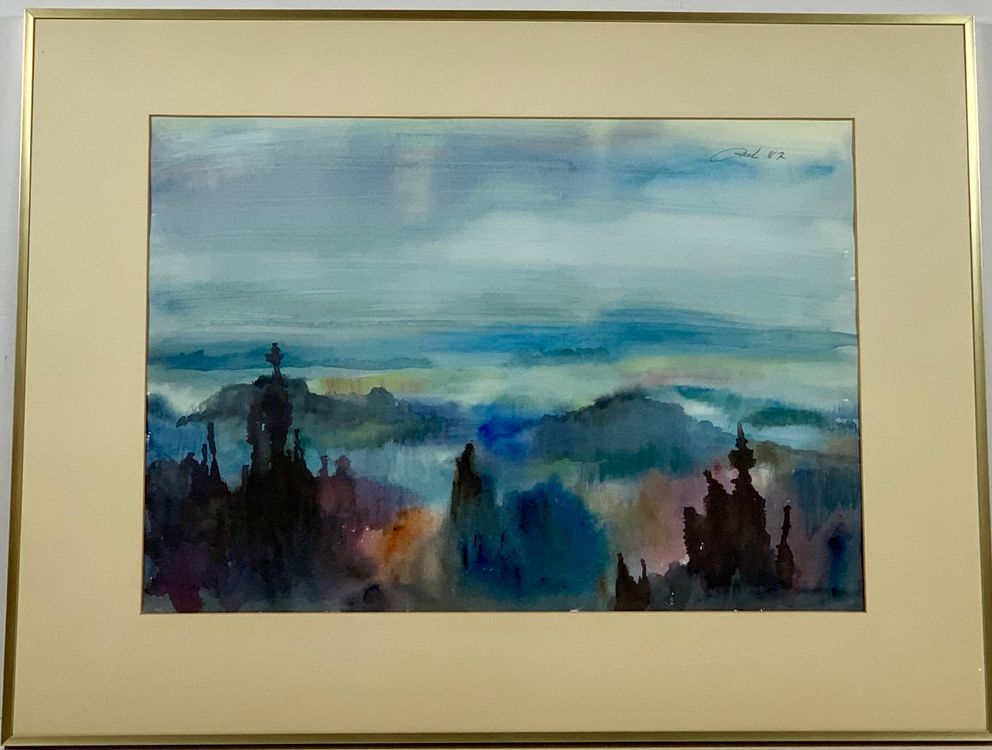 Pierre Beck Berglandschaft Aquarell | Kaufen auf Ricardo
