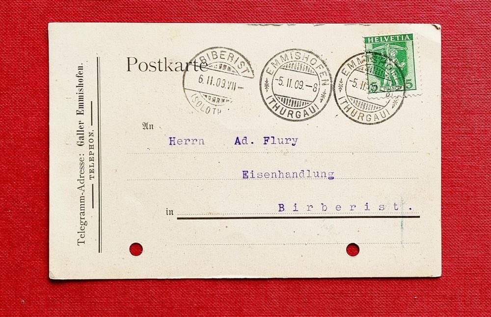 Biberist - Emmishofen - Postkarte - 1909 | Kaufen auf Ricardo