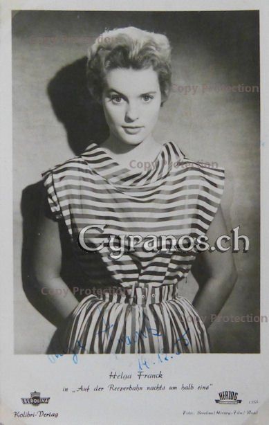 Helga Franck (1933-1963) Schauspielerin - sign. Foto (Gebraucht) in ...