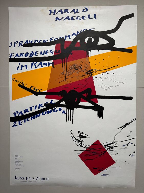 Harald Naegeli Originalausstellungsplakat 1993 (Gebraucht) in Wettswil für CHF 100 – mit ...